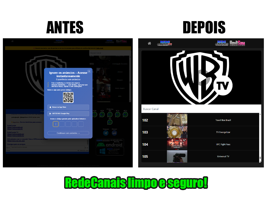 RedeCanaisTV Cleaner