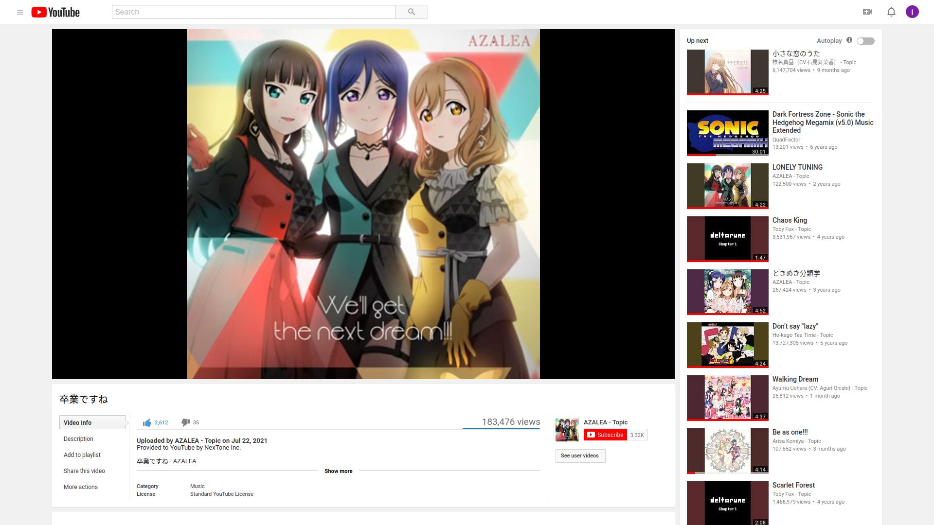 Alternative video page layout for Rehike