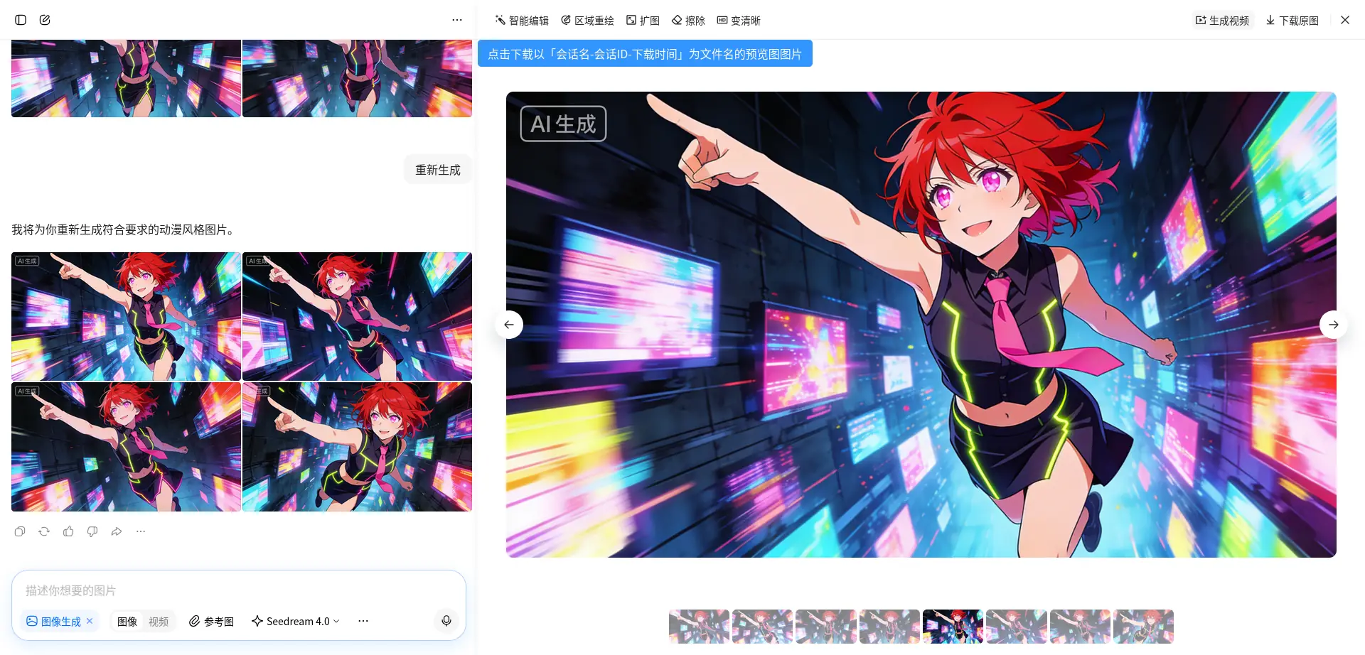从豆包下载无水印图片 Download Origin Image from Doubao without Watermark