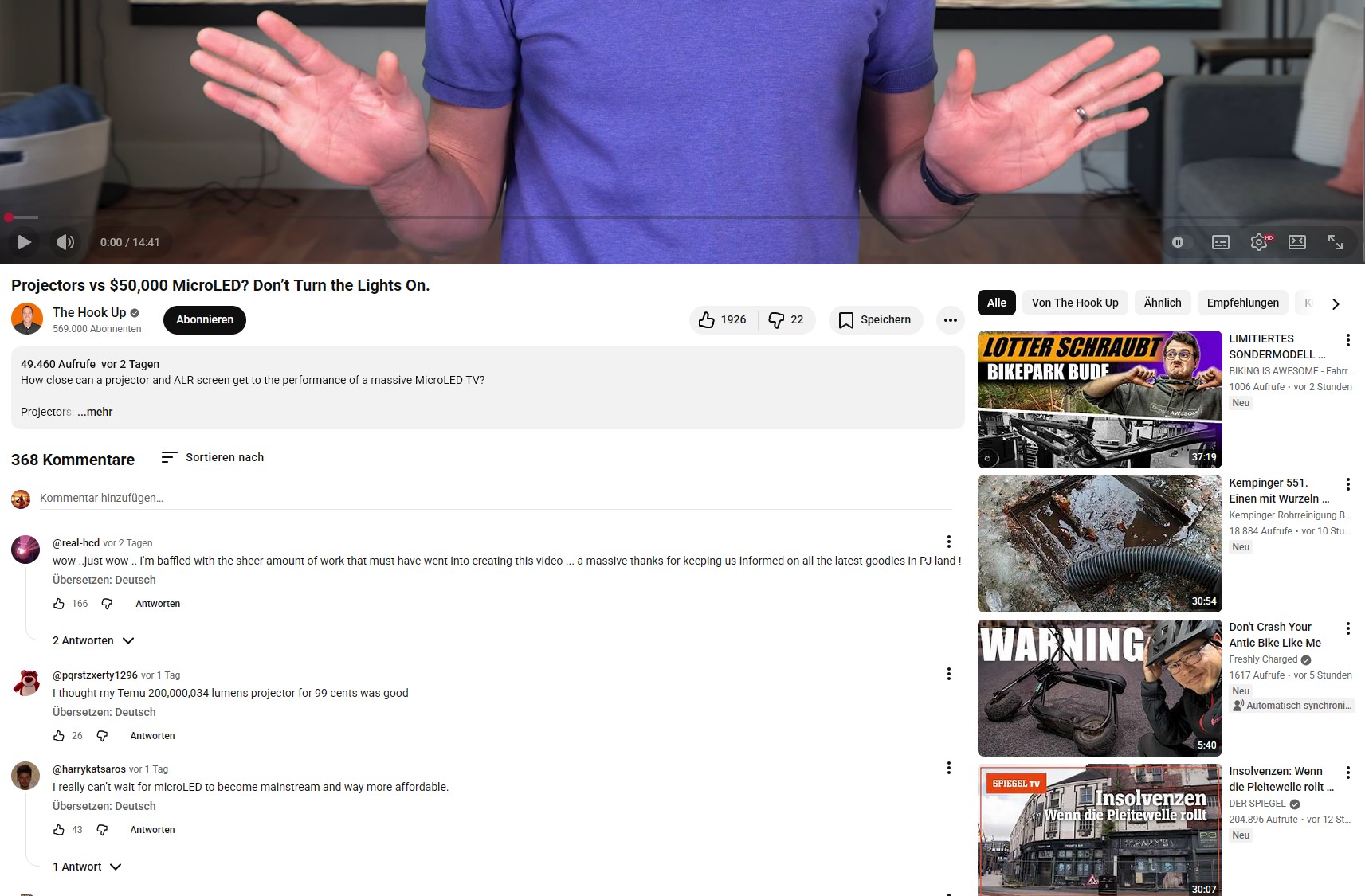 YouTube List View (Home & Subs)
