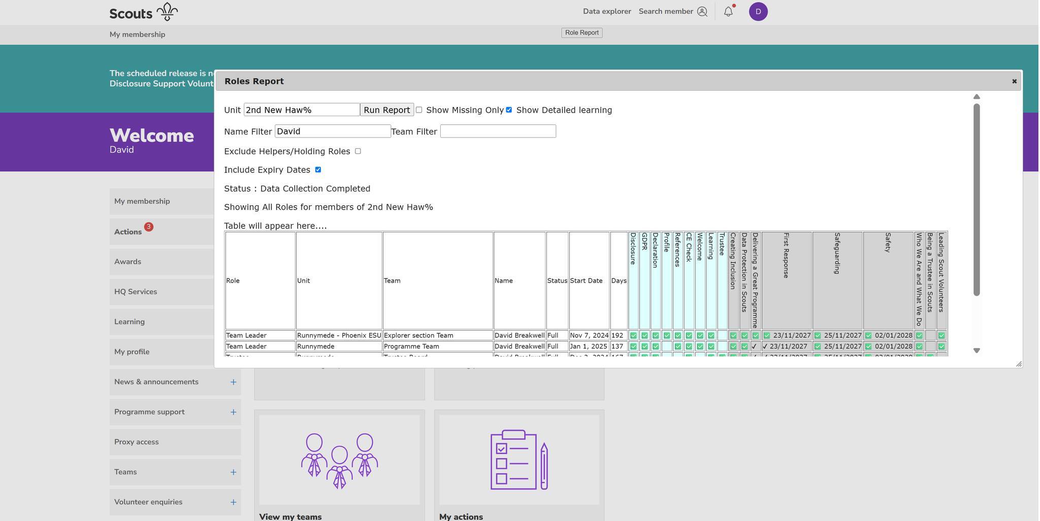 Scouts Membership System (UK) Tweaks