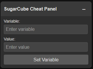 SugarCube Game Cheat Panel - Source code